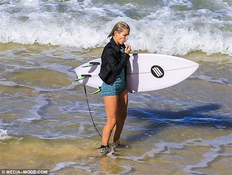 Elsa Pataky Poses For A Beach Photoshoot In Swimming Costume And Biker