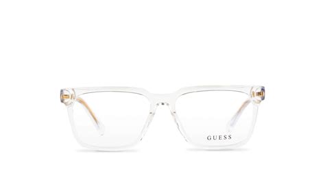 Guess Men Rectangle Shiny Blue Eyeglass