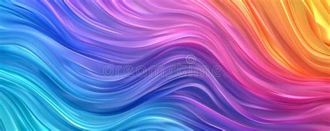 A Colorful And Dynamic Rainbow Gradient Wavy Abstract Background With Smooth Flowing Lines