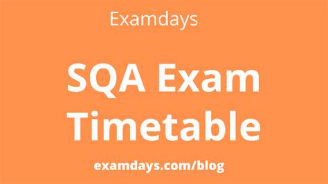 Sqa Exam Timetable 2023 Pdf Download Hish School Date Sheet