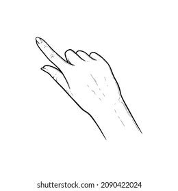 Index Finger Pointing On Touchscreen Sensor Stock Vector Royalty Free Shutterstock