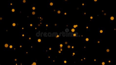 Loop Motion Glow Orange Bokeh Particles Flow Up Stock Footage Video