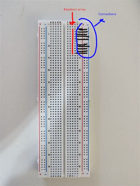 Simplifying Ground Connection For Resistor Array On A Breadboard General Electronics Arduino