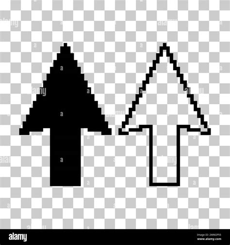 Set Of Arrow Pixel Icon Web Cursor Click Mouse Symbol Computer