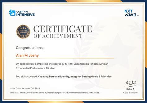 Alan M Joshy On Linkedin Ive Successfully Completed The Xpm 40
