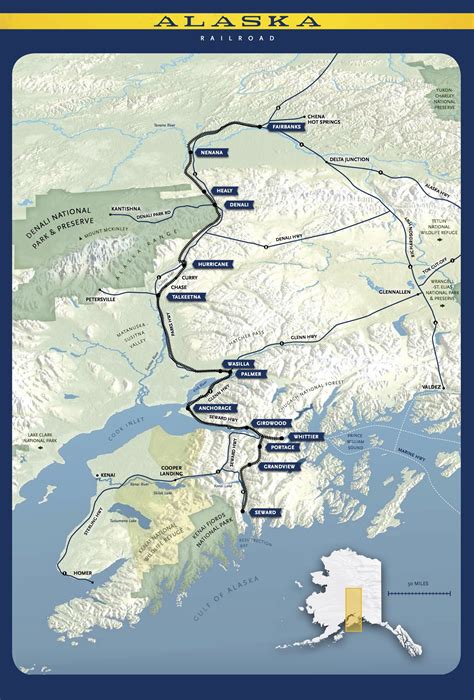 Alaska Railway Route Map White Pass And Yukon Route Railroad