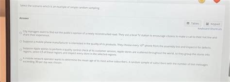 Solved Select The Scenario Which Is An Example Of Simple Chegg Com