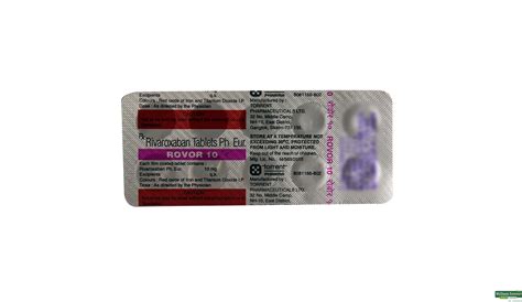 Buy Rovor 10mg 10 Tablets Online At Best Prices Wellness Forever