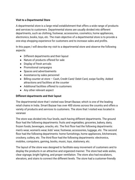 Bst Project Work Pdf Point Of Sale Department Store