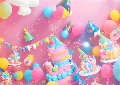 생일 파티 핑크 카니발 배경 생신 파티 생일 파티 배경 일러스트 및 사진 무료 다운로드 Pngtree