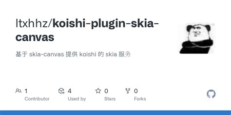 Github Ltxhhzkoishi Plugin Skia Canvas 基于 Skia Canvas 提供 Koishi 的
