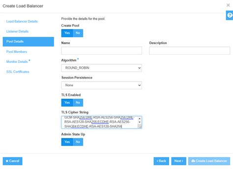 creating a load balancer with offload ssl certificate leafcloud