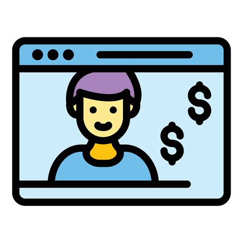 Web Money Estimation Icon Color Outline Vector 15870093 Vector Art At Vecteezy