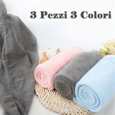 Asciugamano Capelli Glamza Turbante Asciugacapelli Glamza 3 Pezzi