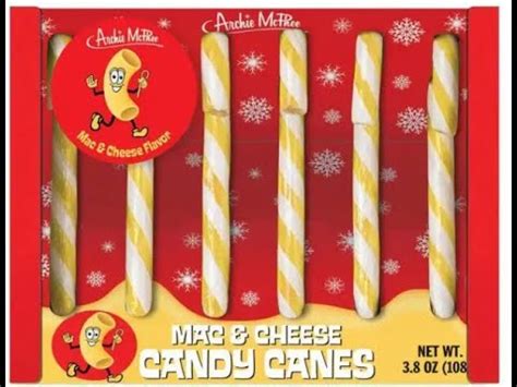 Weirdest Holiday Candy Ever Archie Mcphee Mac And Cheese Candy Canes