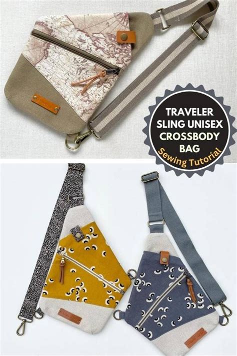 Traveler Sling Unisex Crossbody Bag Sewing Pattern Artofit