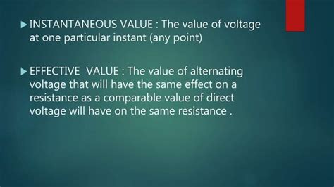 Sinusoidal Current Pptx Physics Science