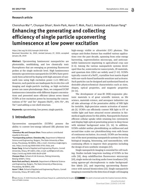 Pdf Enhancing The Generating And Collecting Efficiency Of Single