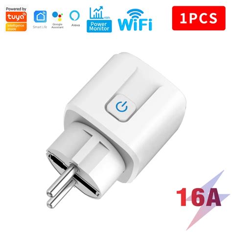 Smart Plug WiFi Socket EU 16A 20A With Power Monitor Timing Function Tuya Smart Life APP Control