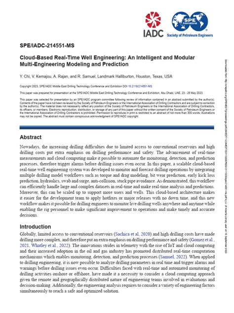 2023 Cloud Based Real Time Well Engineering An Intelligent And
