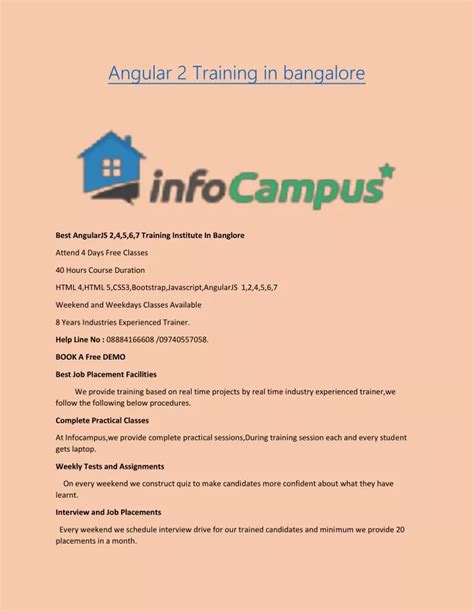 ppt angular 2 training in bangalore powerpoint presentation free