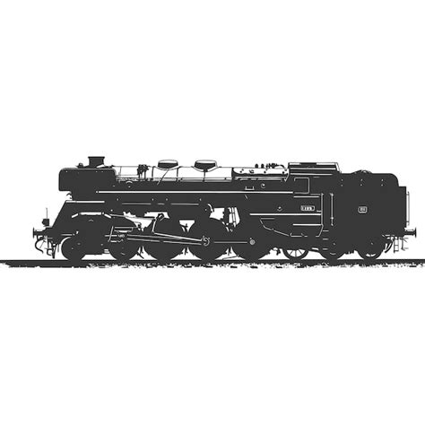 Só A Silhueta Da Locomotiva é De Cor Preta Vetor Premium