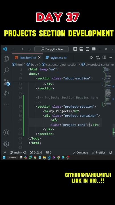 Day 37 🧑‍💻 Coding Webdevproject Webdevelopment Codeprojects