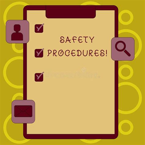 Writing Note Showing Safety Procedures Business Photo Showcasing