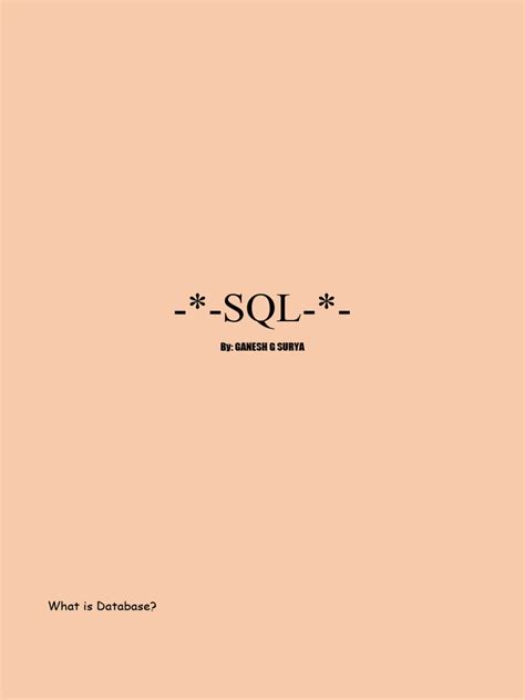 Sql By Surya Pdf Databases Sql