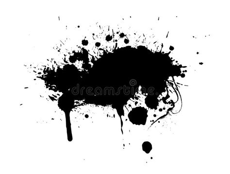 Black Blob Object On White Background Vector Illustration Stock Vector