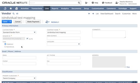 Netsuite Suppliers Integration