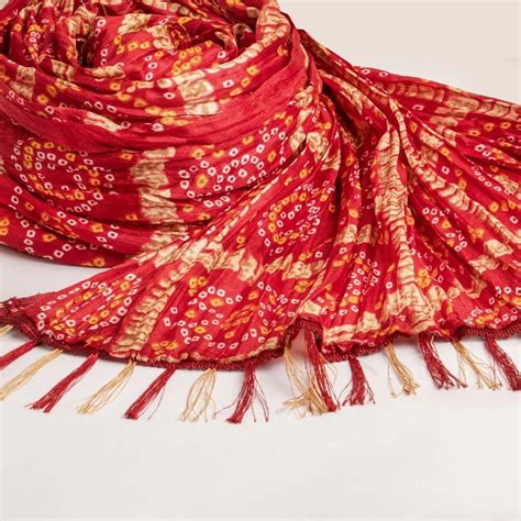 Chinon Assorted Bandhani Print Chinnon Dupatta Wedding Give Away At