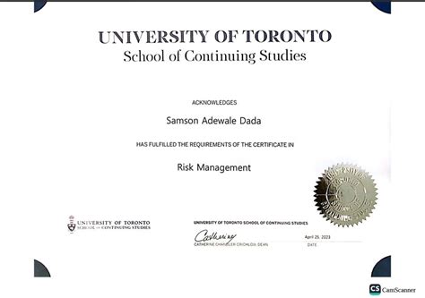 Samson Dada Ma On Linkedin Thank You University Of Toronto This Is