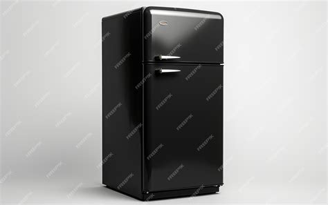 Premium Ai Image Black Refigerator Generative Ai