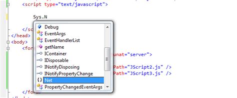 Jscript Intellisense In Visual Studio Orcas Net Blog