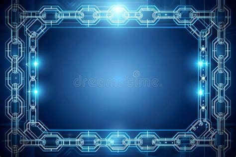 Ai Powered Blockchain Border Frame Concept As A Clean Border Frame Featuring Blockchain Elements
