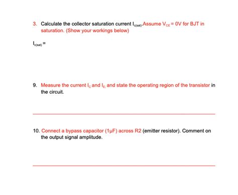 Solved Experiment BJT As An Amplifier A BJT Can Be Chegg Com