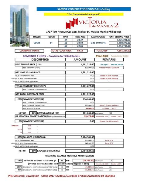 Sample Computation Victoriademanila