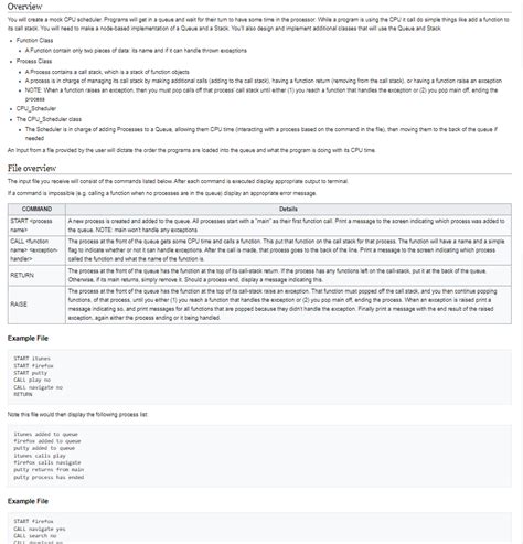 solved you will create a mock cpu scheduler programs will