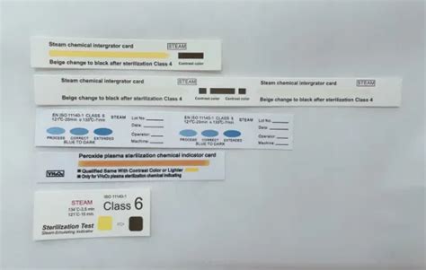 Class 4 Chemical Indicator Strips For Medical Sterilization Test Steam Indicator Paper Card