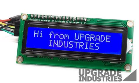 i2c 16x2 lcd display from upgradeindustries on tindie