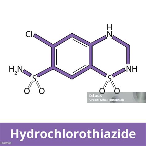 Chemical Structure Of Hydrochlorothiazide Stock Illustration Download Image Now Chemical