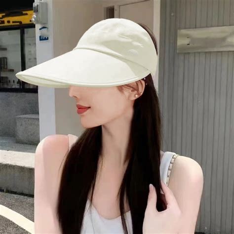 Summer Sun Protection Hat Adjustable Foldable Wide Brim Empty Top