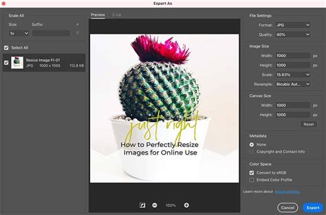 Resizing And Optimizing Images With Photoshop