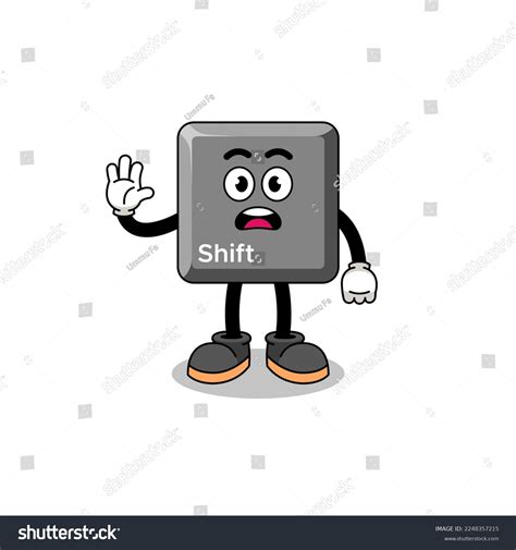 Keyboard Shift Key Cartoon Illustration Doing Stock Vector Royalty Free Shutterstock