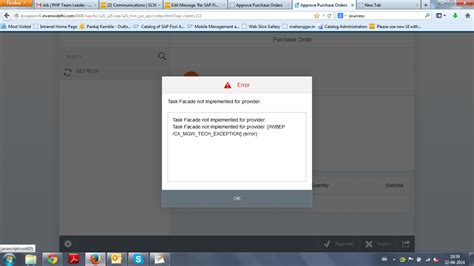 Solved SAP Fiori Apps Error Task Facade Not Implemented F SAP Community