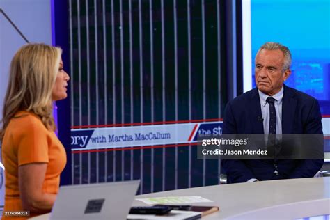 Martha Maccallum And Robert F Kennedy Jr Speak During The Story