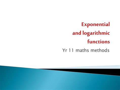 PPT Exponential And Logarithmic Functions PowerPoint Presentation Free Download ID 2704577