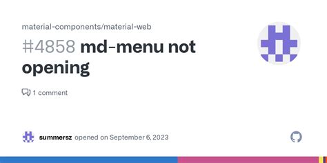 Md Menu Not Opening Issue Material Components Material Web GitHub