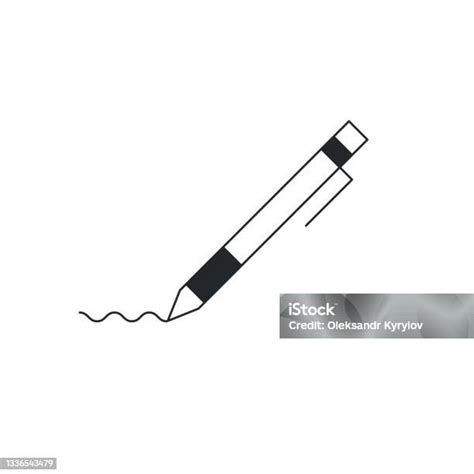 종이 서명 기호 또는 기호에 펜 아이콘 쓰기 흰색 배경에 격리된 스톡 벡터 그림입니다 거리표식에 대한 스톡 벡터 아트 및 기타 이미지 거리표식 검은색 교육 Istock